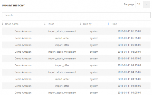 Import History - Documentation | Feed.Biz